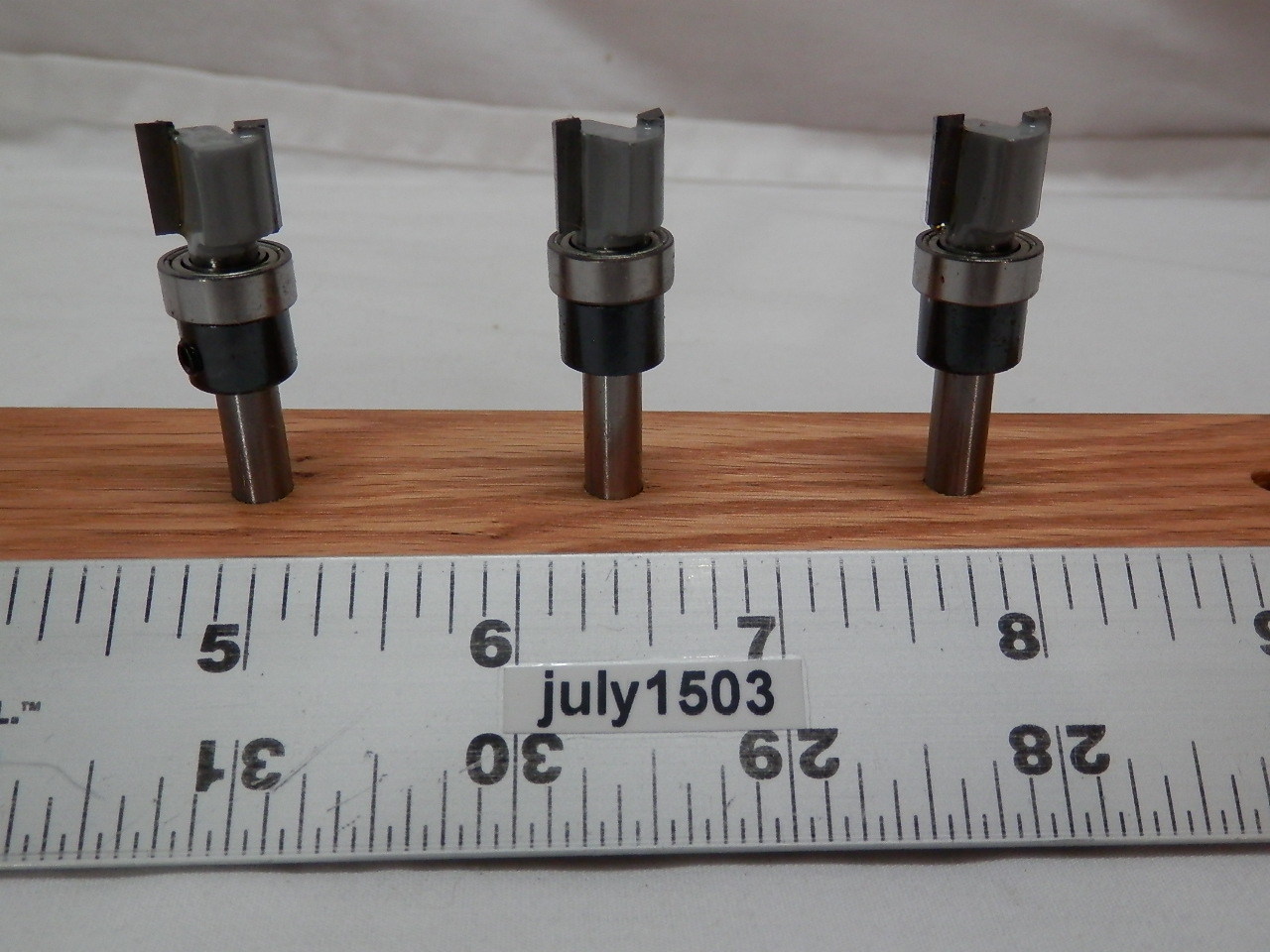 (3) 15/32 D Straight Pattern Top 1/2 Bearing Bit Carbide Tip Router qw ...