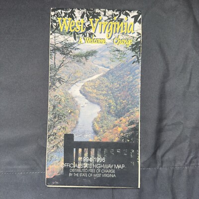 1994-96 Official West Virginia State Highway Transportation Travel Road ...