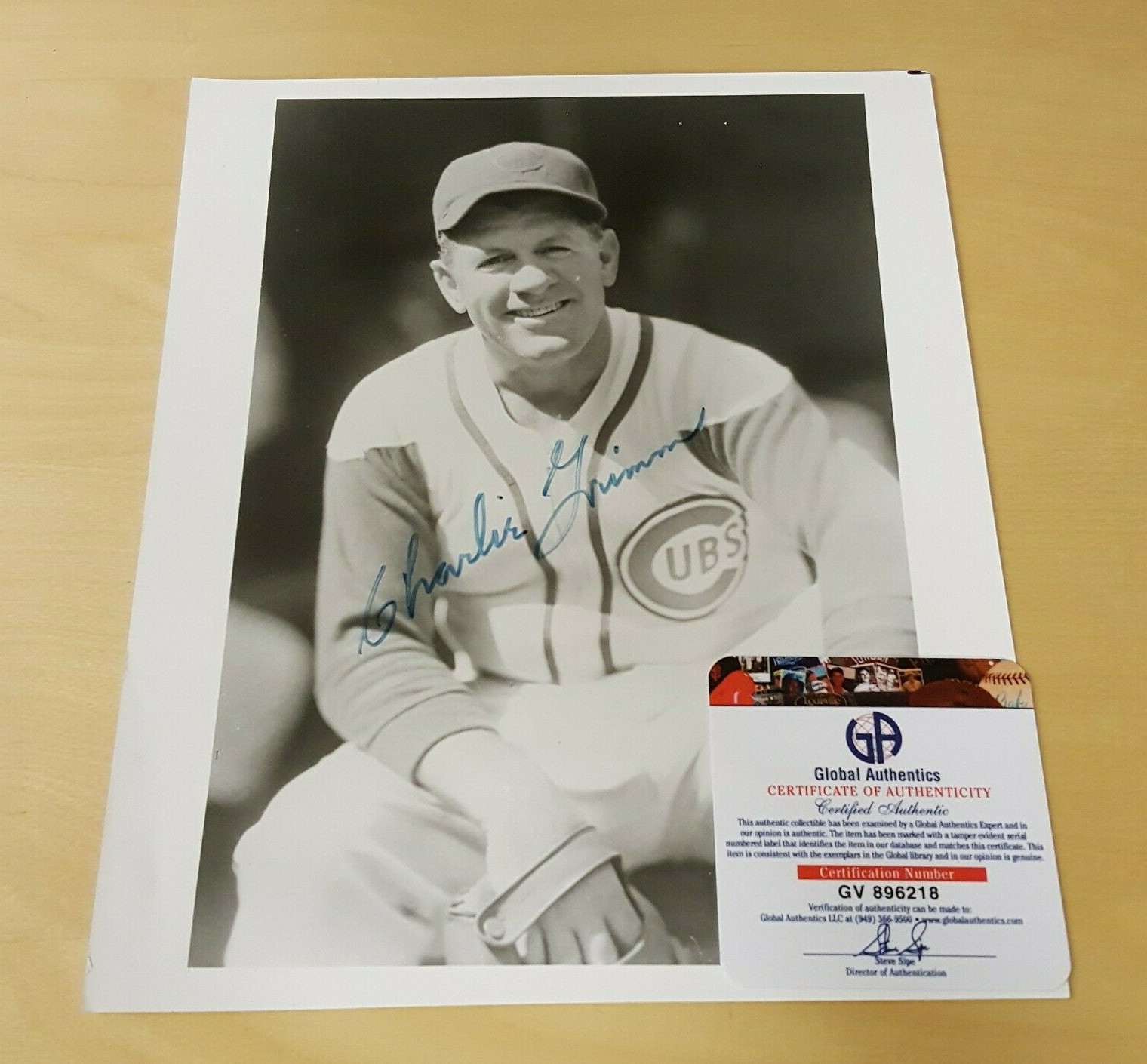 Charlie Grimm Chicago Cubs Pro Baseball Player & Manager Autographed ...