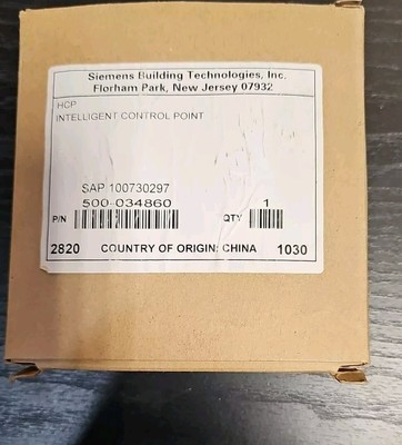 SIEMENS HCP FIRE ALARM INTELLIGENT CONTROL POINT 500-034860, New! Free ...