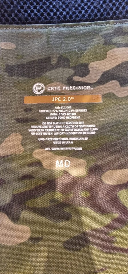 Crye Precision JPC 2.0 Plate Carrier - Multicam Tropic - Size Medium | eBay