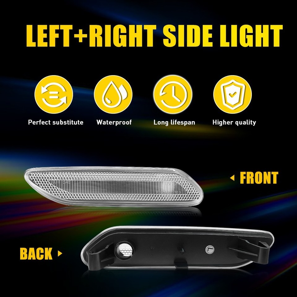 For Mini Cooper Countryman R61 R60 Clear Len LED Side Marker Turn ...