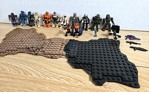 Halo Call of Duty Mega Bloks Mega Construx Mini Figures Base Plates ...