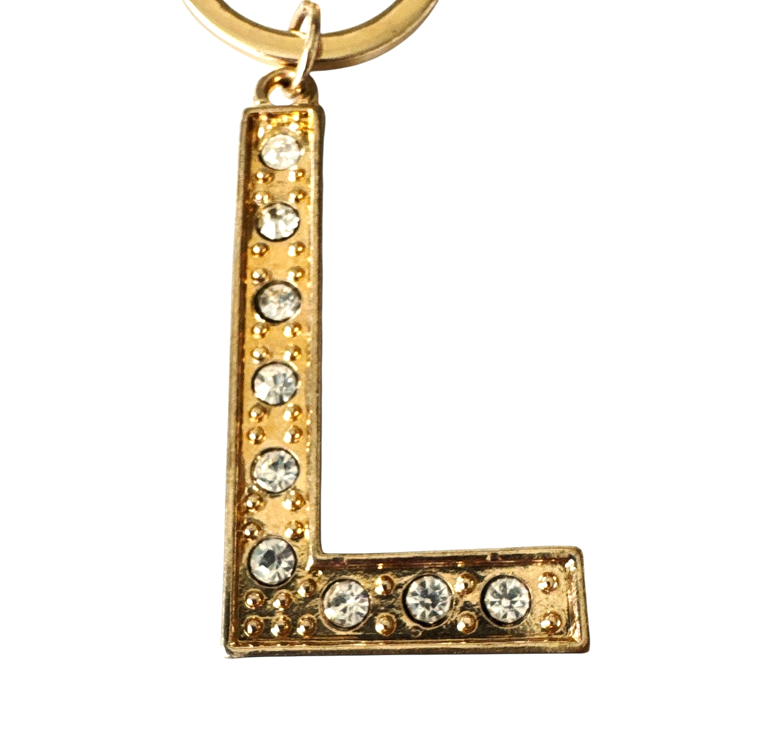 Pretty Letter L Initial Rhinestone Pendant Necklace w/ Extra Charms ...