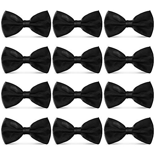 Men's Bowties Formal Satin Solid - 6/12 Pack Bow Ties Pre-tied ...