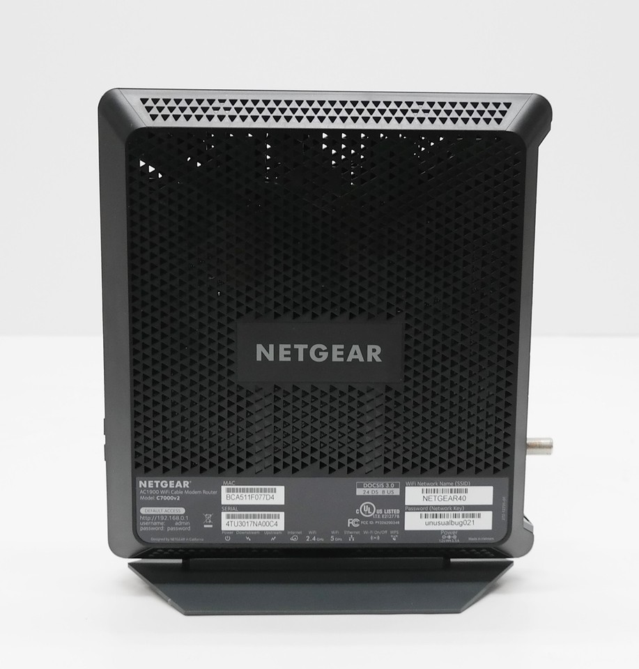 NETGEAR Nighthawk C7000v2 AC1900 Wi-Fi Cable Modem Router READ ...