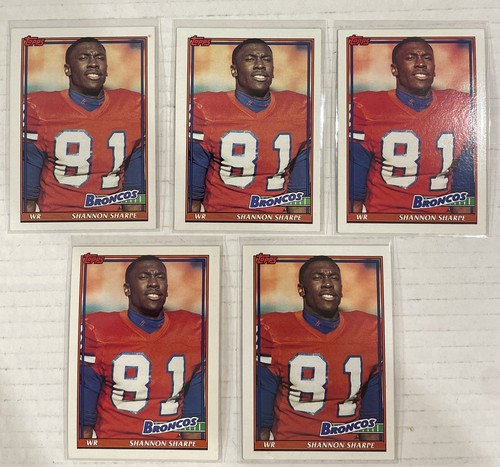 SHANNON SHARPE 1991 TOPPS #563 ROOKIE RC BRONCOS LOT 5 | eBay