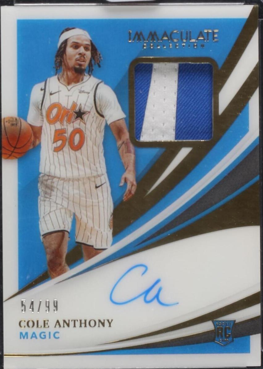 2020-21 Panini Immaculate Collection - Rookie Patch Autographs Cole ...