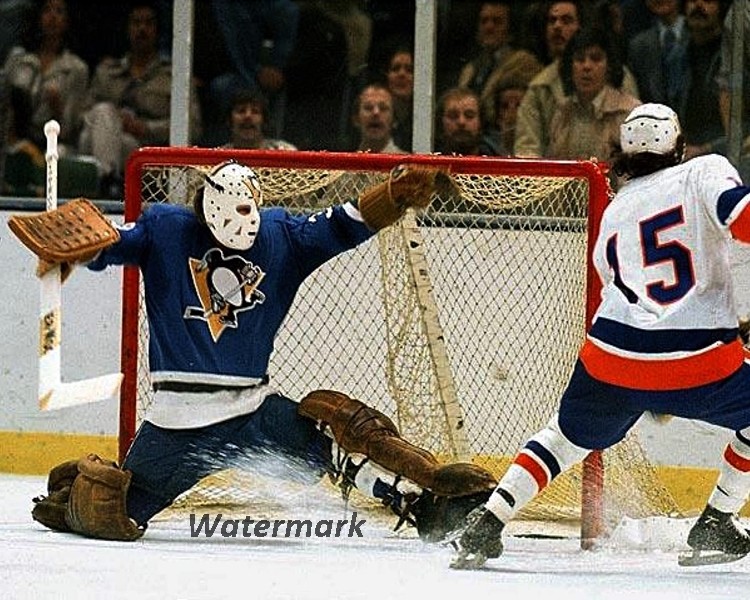 NHL 1975 Gary Inness Pittsburgh Penguins vs New York Islanders 8 X 10 ...