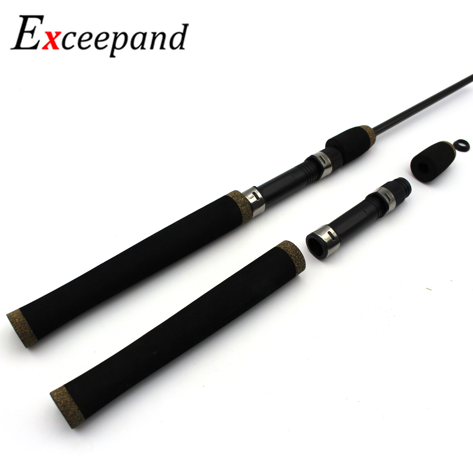 Hard Black EVA Spinning Fishing Rod Handle Grip With Reel Seat Rod ...