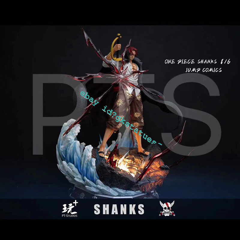 PT Studio One Piece Red Hair Shanks Resin Statue In Stock 1/6 Scale Led ...