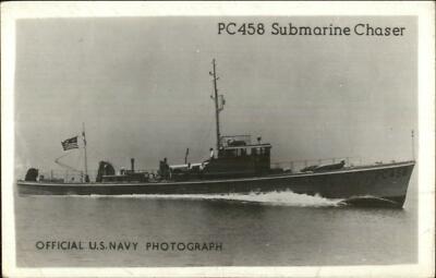 US Navy Boat PC458 Submarine Chaser 1944 Used Real Photo Postcard WWII ...