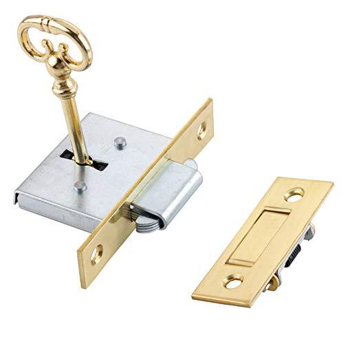 Brass Square Full Mortise Lock w/Two Skeleton Keys for Roll Top Desk ...