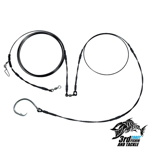 3rd Coast Fishin and Tackle 500 lb Class 15 foot Cable Shark Leader 20/ ...