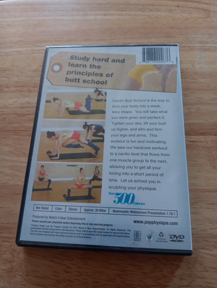Pop Physique Cardio Butt School Workout Fitness DVD 2012 BRAND NEW ...