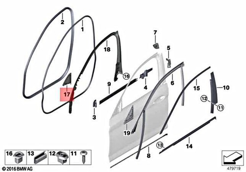 Genuine BMW M5 F90 G30 G31 G38 Cover Mirror Triangle Inner Right ...