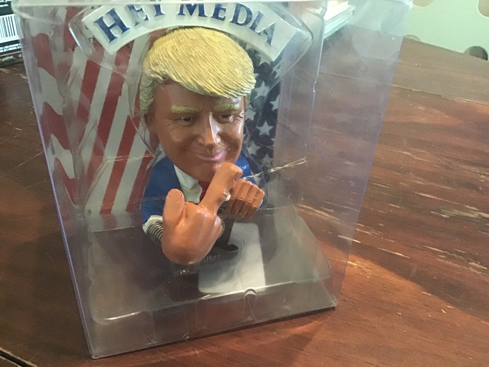 President Trump Funny Christmas F##K U Media Bobble Middle Finger ...