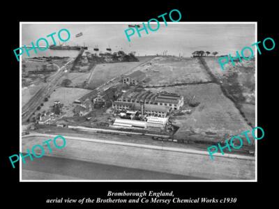 OLD 6 X 4 HISTORIC PHOTO OF BROMBOROUGH ENGLAND THE MERSEY CHEMICAL Co ...