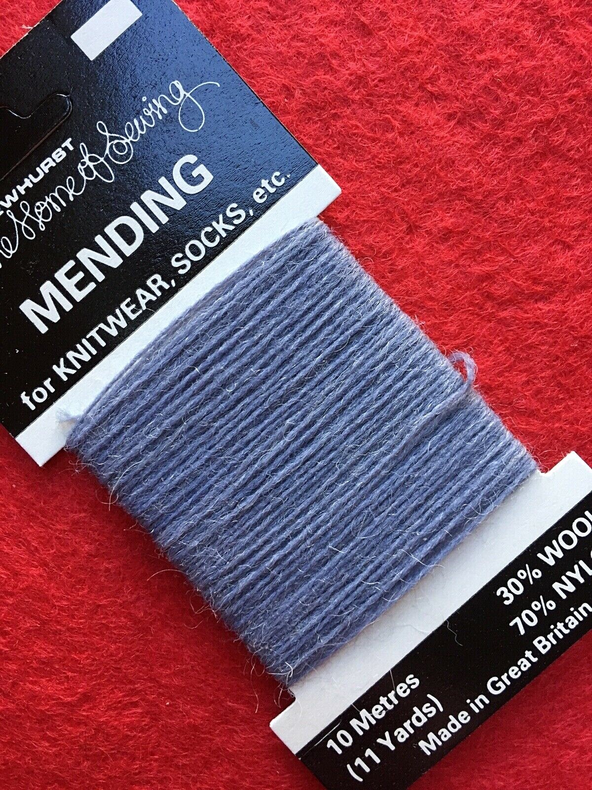 DARNING WOOL - 10 MTRS. 30% WOOL - 16 COLOURS - REPAIR / MENDING YARN ...