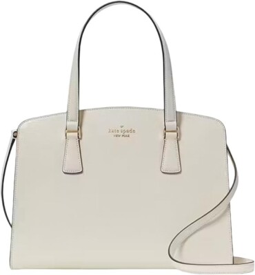 Kate Spade Perry Medium Satchel Saffiano Leather Bag - Meringue | eBay