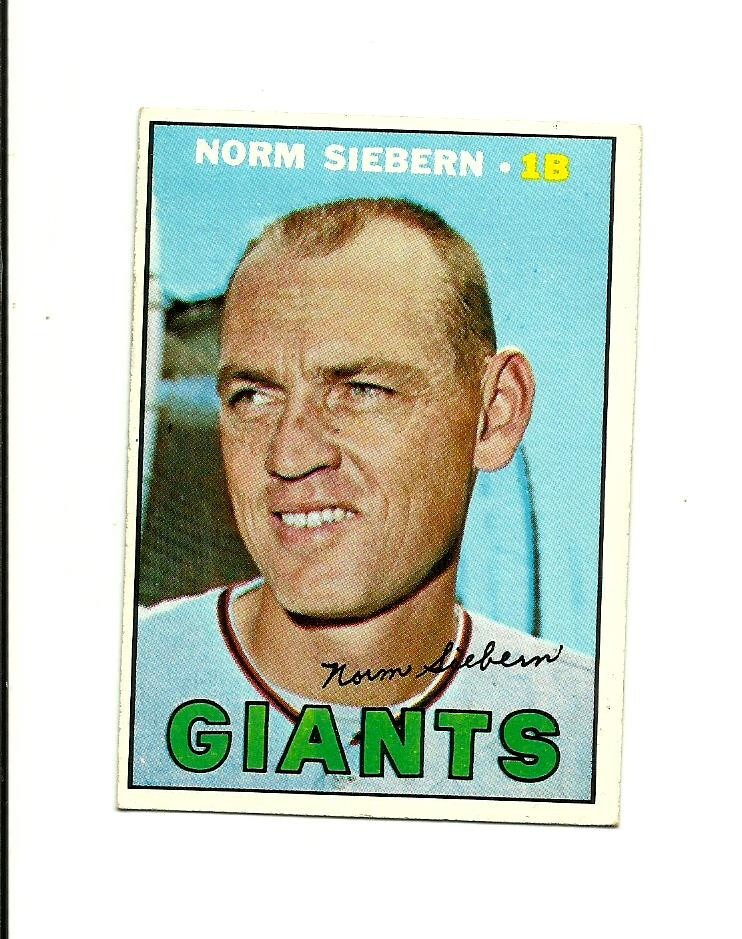 1967 TOPPS #299 Norm Siebern: San Francisco Giants: 1st Base: Baseball ...