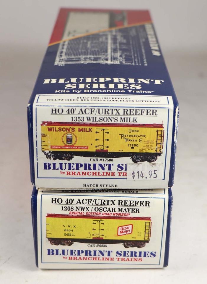 (2) Branchline Trains #1353/1208 Reefer Kits Wilson's Milk/Oscar 1/87 ...
