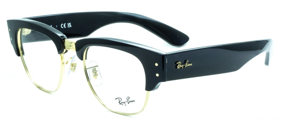 Ray-Ban Mega Clubmaster Reading Glasses RB 0316V 2000 Black &Gold ...
