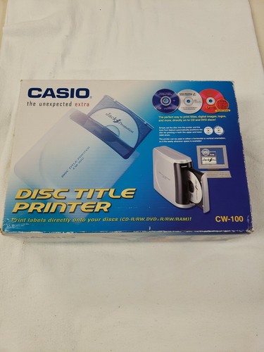 Casio CW-100 Disc Title Printer Includes Accessories in Original Box | eBay