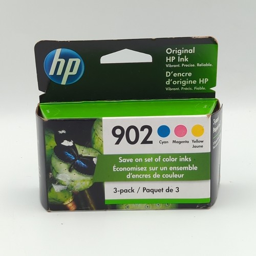 HP 902 Tri-Color 3-PACK Original Genuine OEM Ink Cartridge New Expired ...