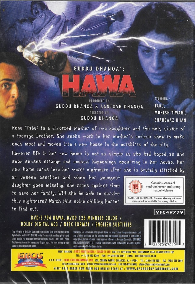 HAWA - TABU - MUKESH TIWARI - NEW BOLLYWOOD HOOROR FILM DVD - ENGLISH ...