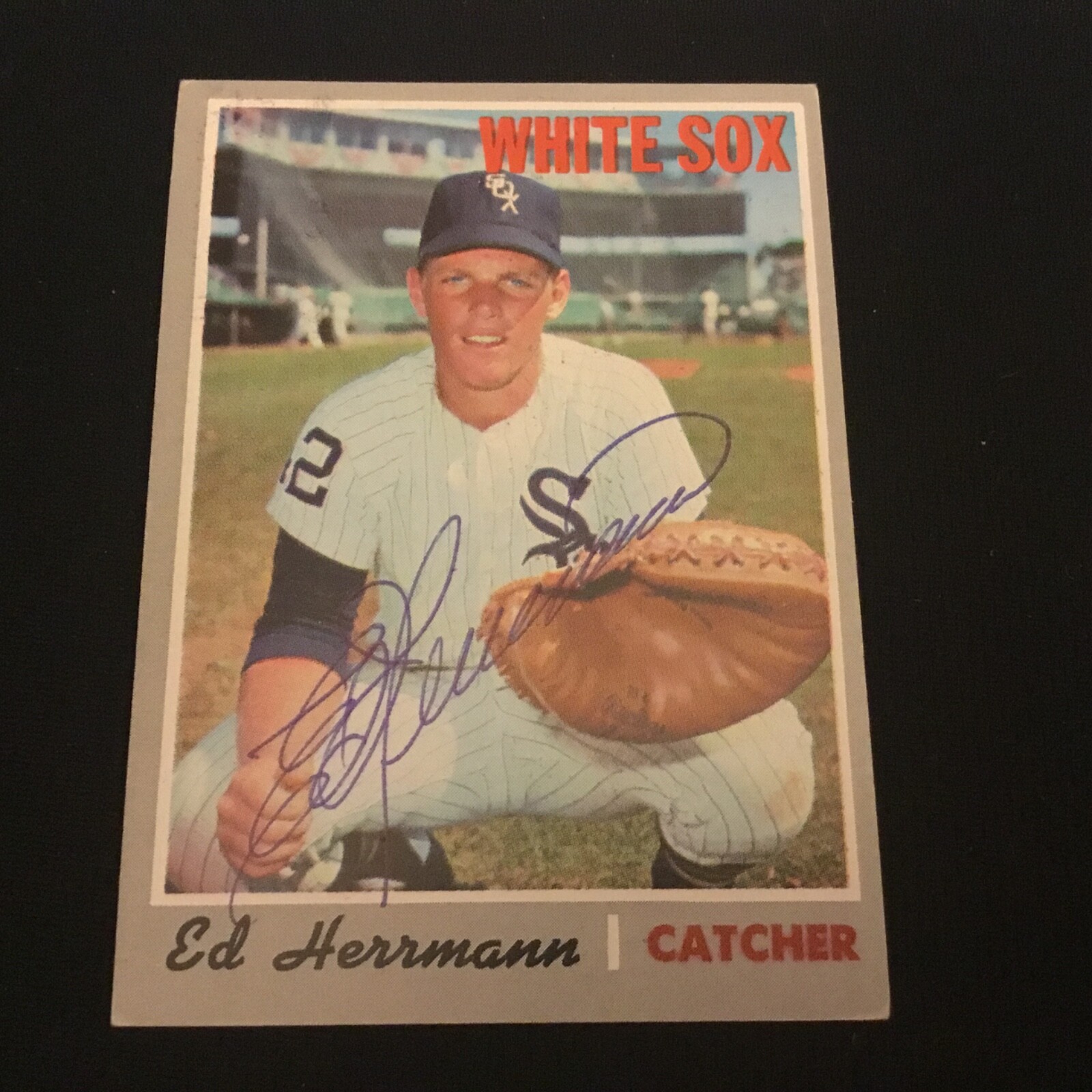 Autographed 1970 Topps Ed Herrmann DEC. #H-1 | eBay