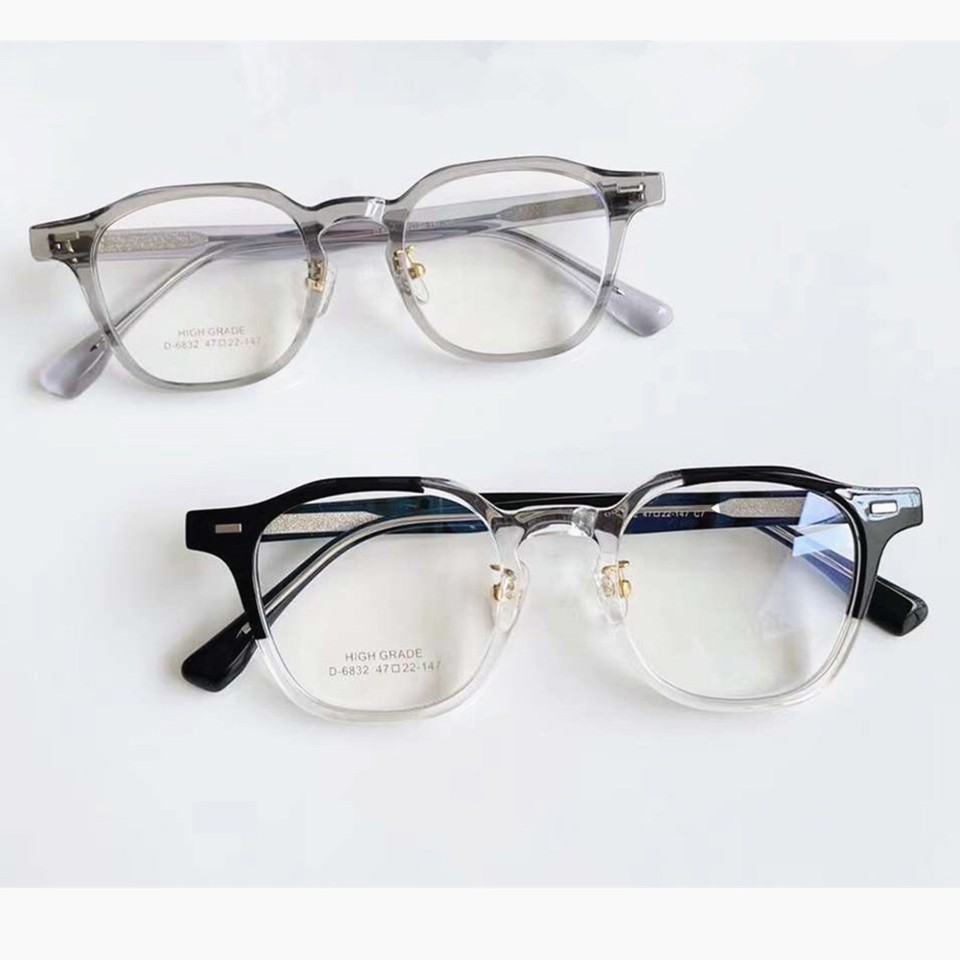 Retro Square Eyeglasses Lighted High Grade Frames Acetate Glasses Men ...