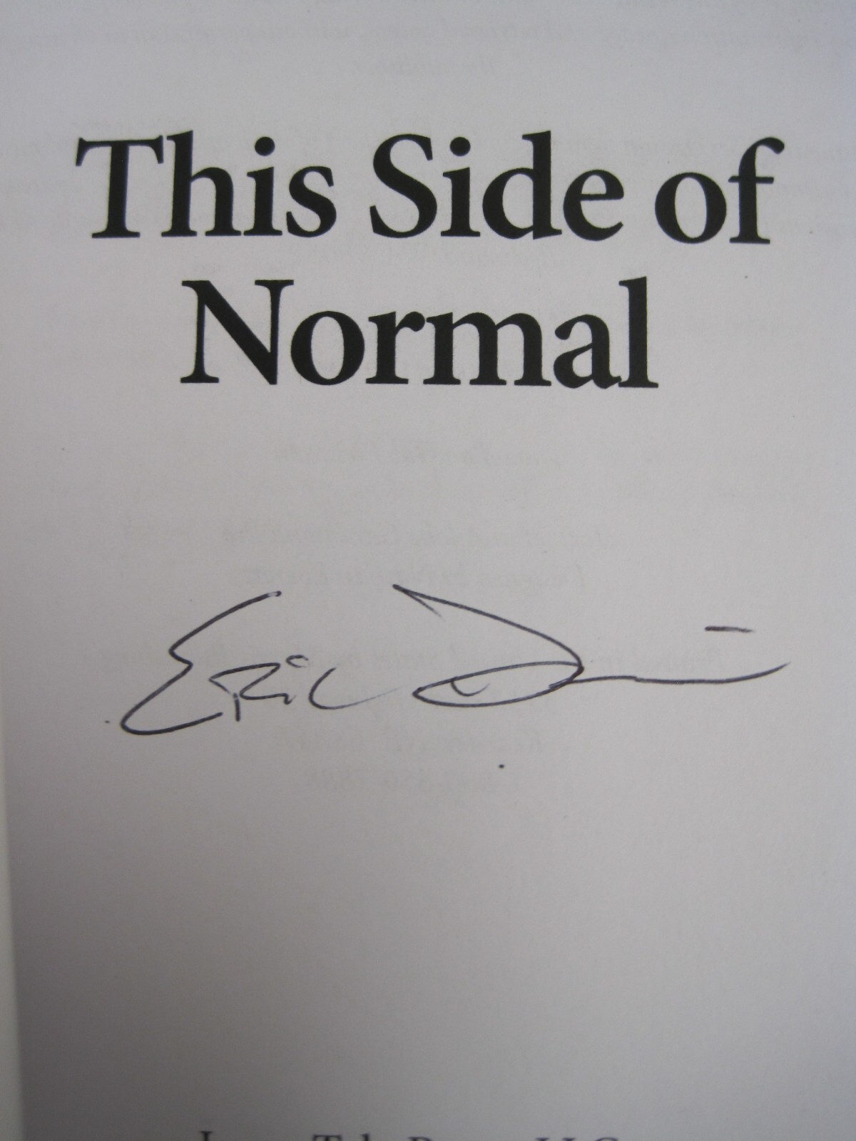 This Side of Normal by Eric Devine (2009, Hardcover) for sale online | eBay