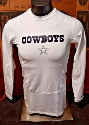 Dallas-Cowboys Nike NFL Equipment Compression Shirt Long Sleeve Men's M ...