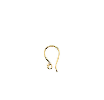14KT Yellow Gold Fish Hook Wire Earrings (1 PR) NEW Small ...