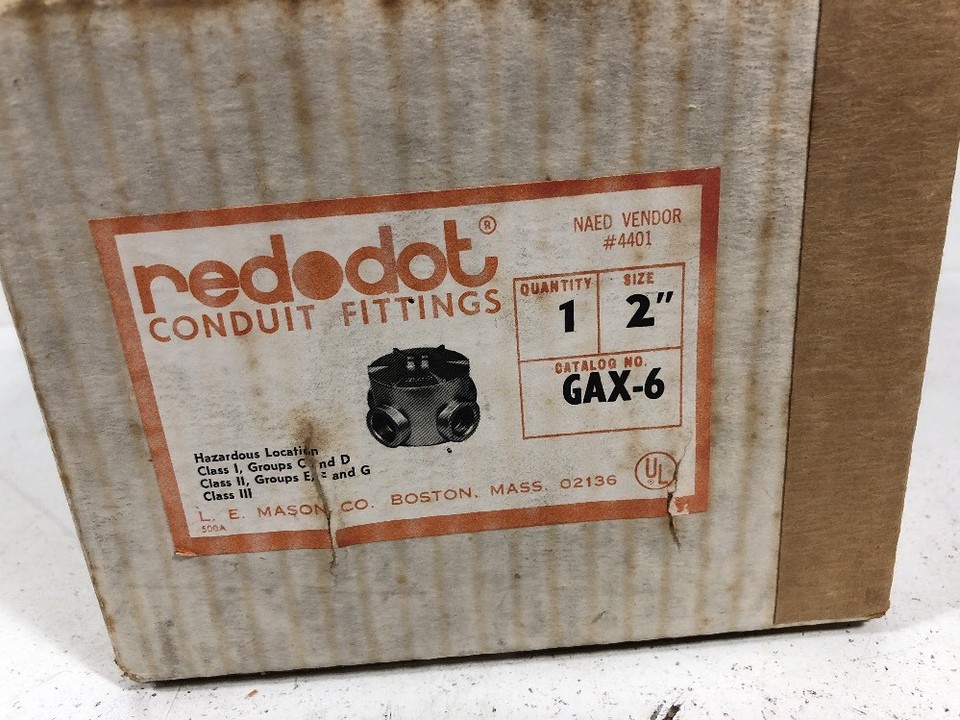 NEW RED DOT 2" GAX-6 X-Style Aluminum Outlet Box; Conduit Junction | eBay