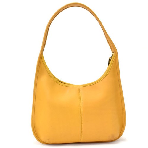 Vintage Coach 9025 Shoulder bag mustard Leather Ergo 07112a | eBay