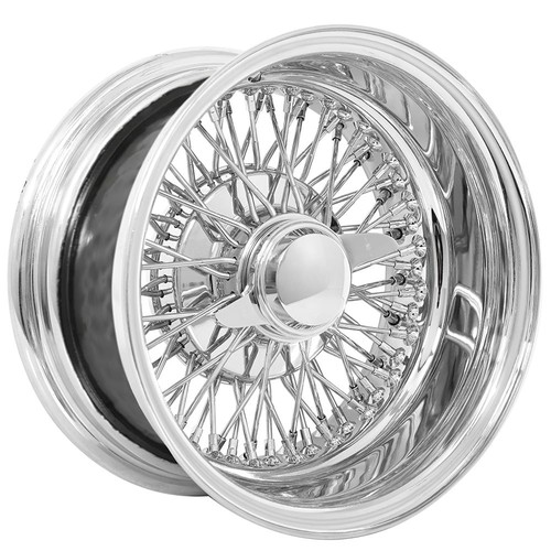 15x8" LA Wire Wheels Reverse 72-Spoke Cross Lace Chrome Rims (1pc) (A01 ...
