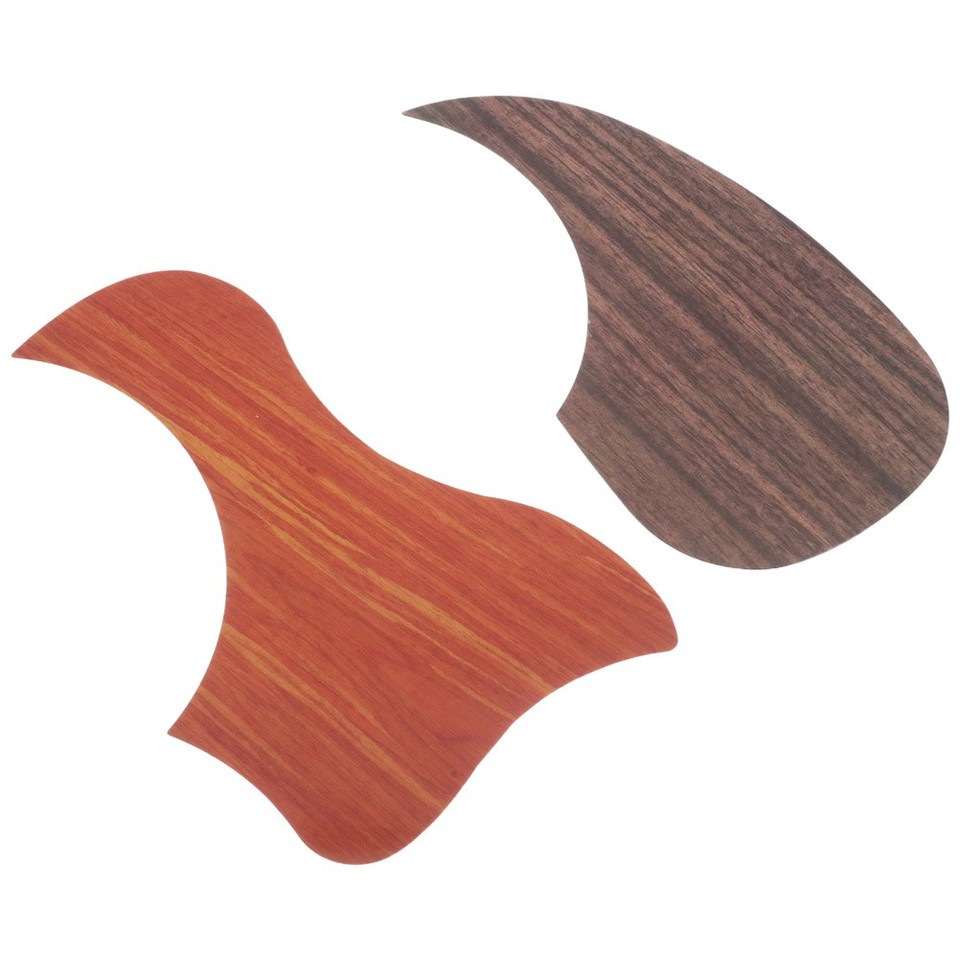 2 PCS Wood Pattern Guitar Protector Panel Decoration Sticker Acoustic ...