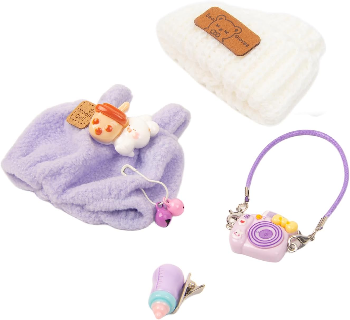 Chic Plush LA Boo-Boo Doll Clothes Set w/Accessories, Purple Feeder Set ...