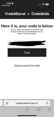 Crate & Barrel 10% Off Coupon Promo Code Expires 06/30/25 Full Priced ...