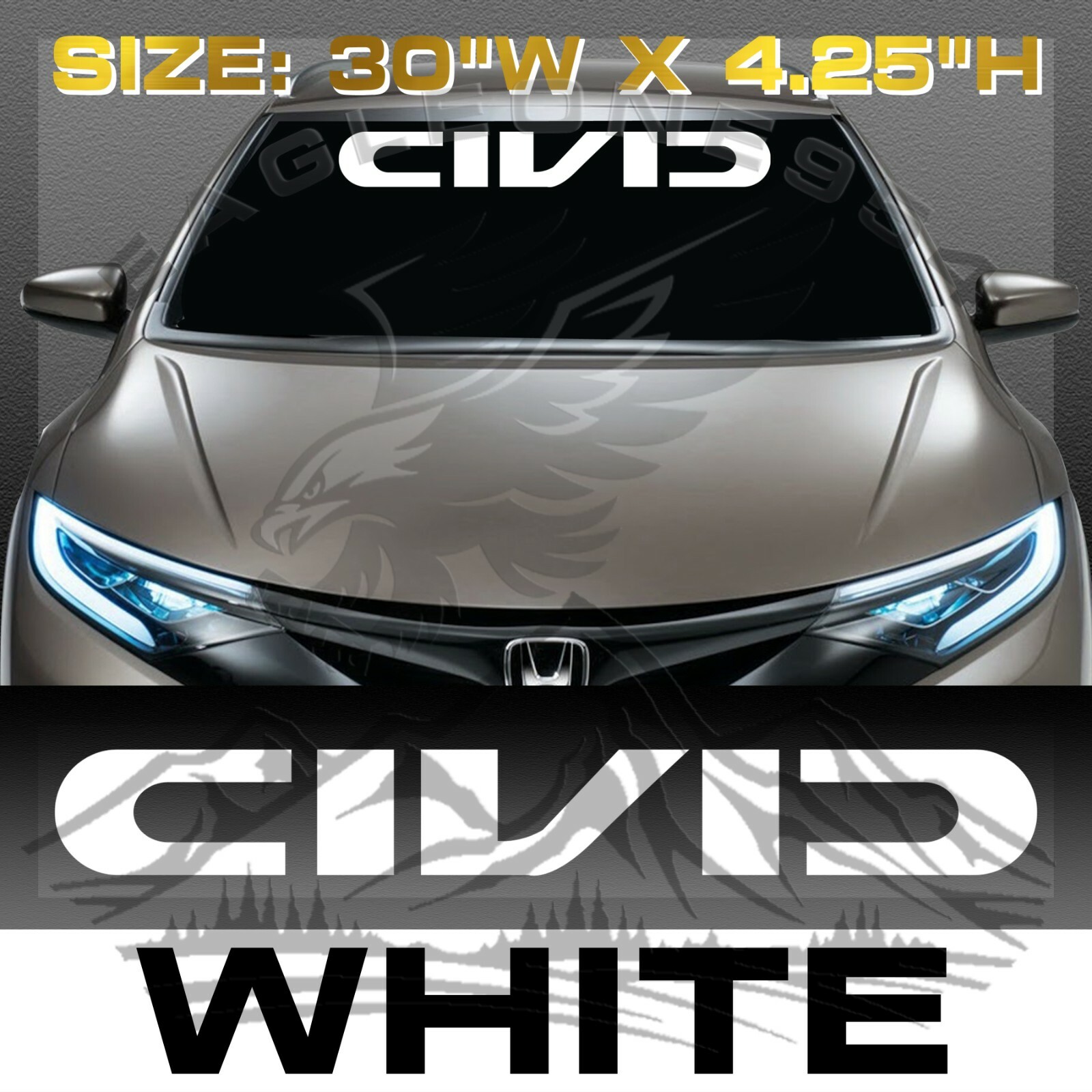 1 JDM Windshield Vinyl Decal Racing Sticker WHITE COLOR #2111 | eBay