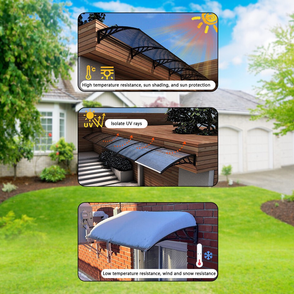 Door Canopy Awning Shelter Front Back Outdoor Porch Patio Window Roof ...