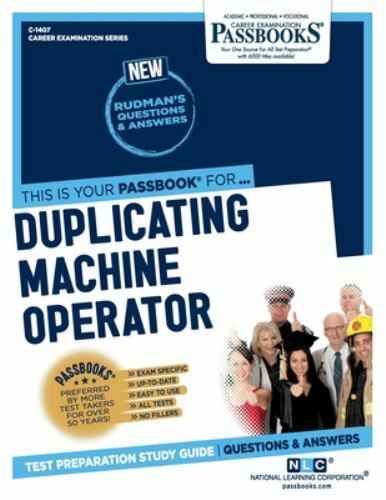 Duplicating Machine Operator by National Learning Corporation (2020 ...