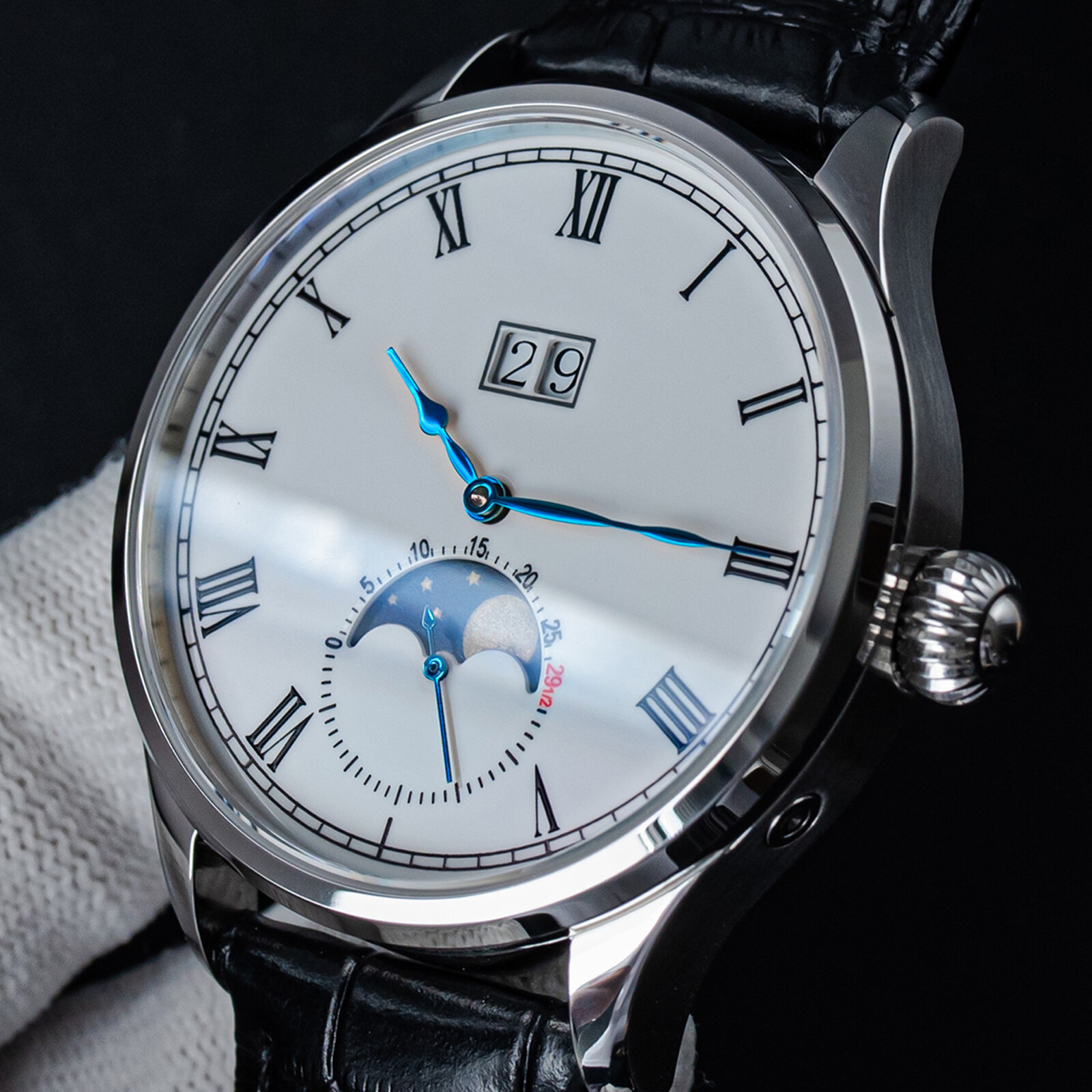 Sugess Enamel MoonPhase Master Automatic Mechanical Watch Seagull 1963 ...
