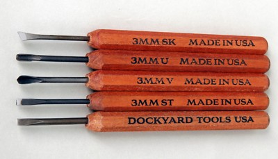 Dockyard Micro Tools 3.0mm Standard Set (5 Pieces) Woodcarving ...