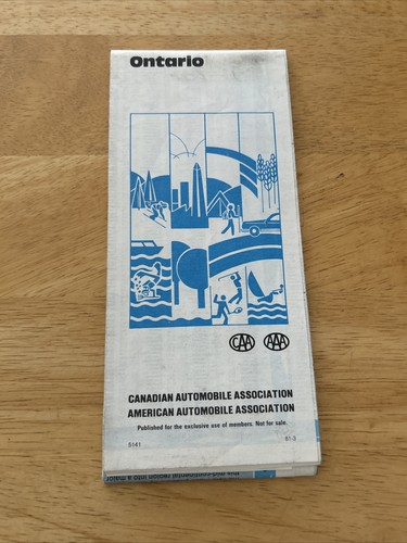 CAA/AAA Ontario Road Map 1981 Edition | eBay