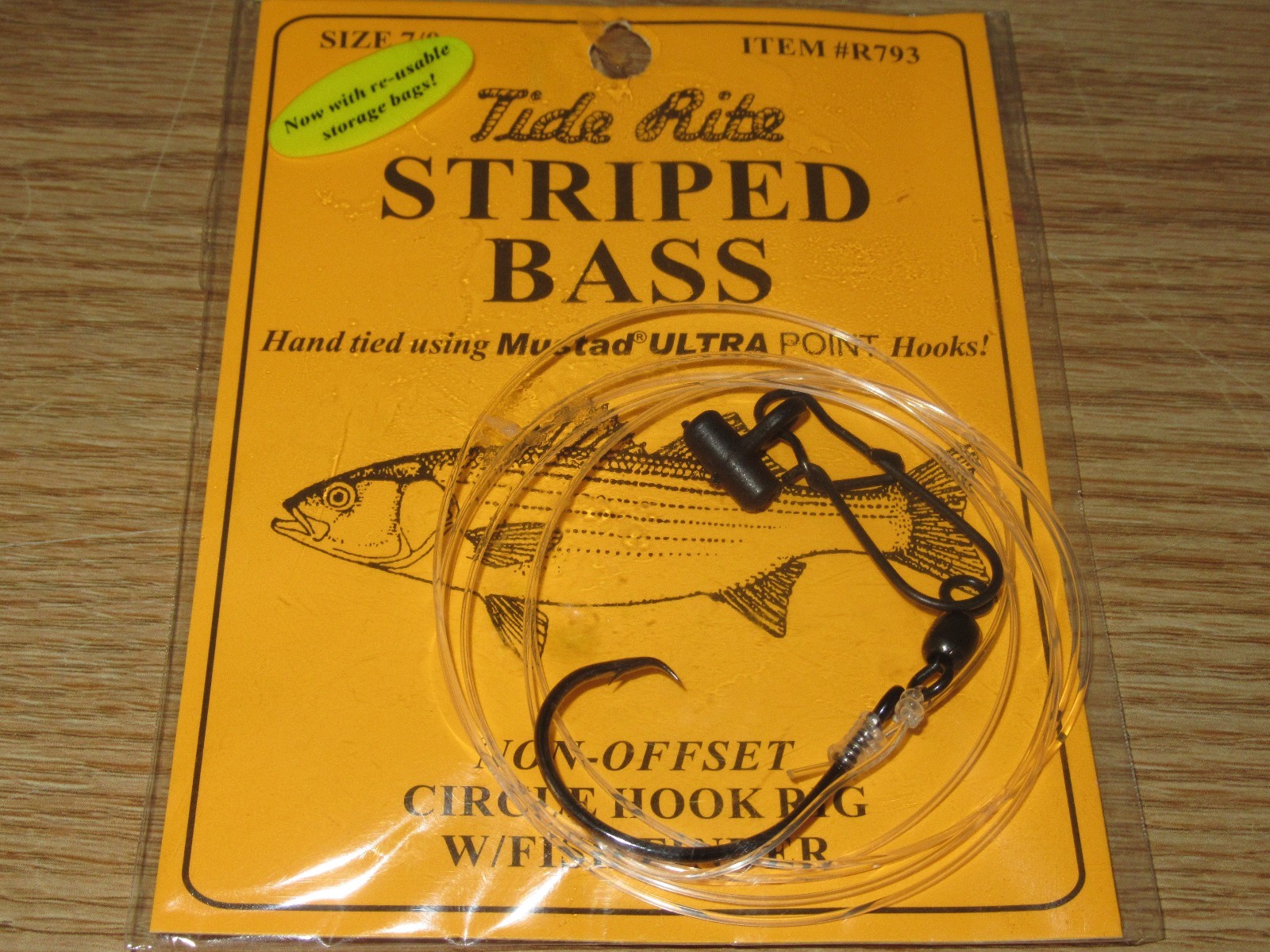 1 Striped Bass Tide Rite R793 Circle Hook Fish Finder Rig Saltwater ...