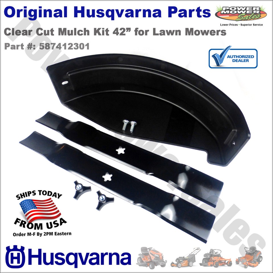 Genuine Husqvarna Clear Cut Mulch Kit 42" for Lawn Mowers, YT42DXLS ...