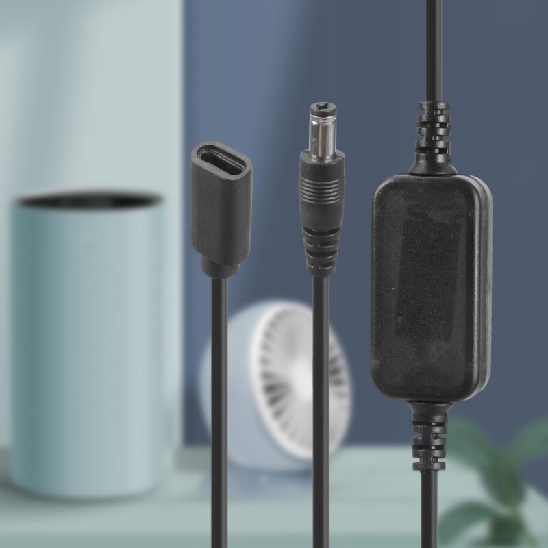 9V USB C to DC5521 Adapter Power Cable with DC5.5mm x 2.1 Male Plug ...